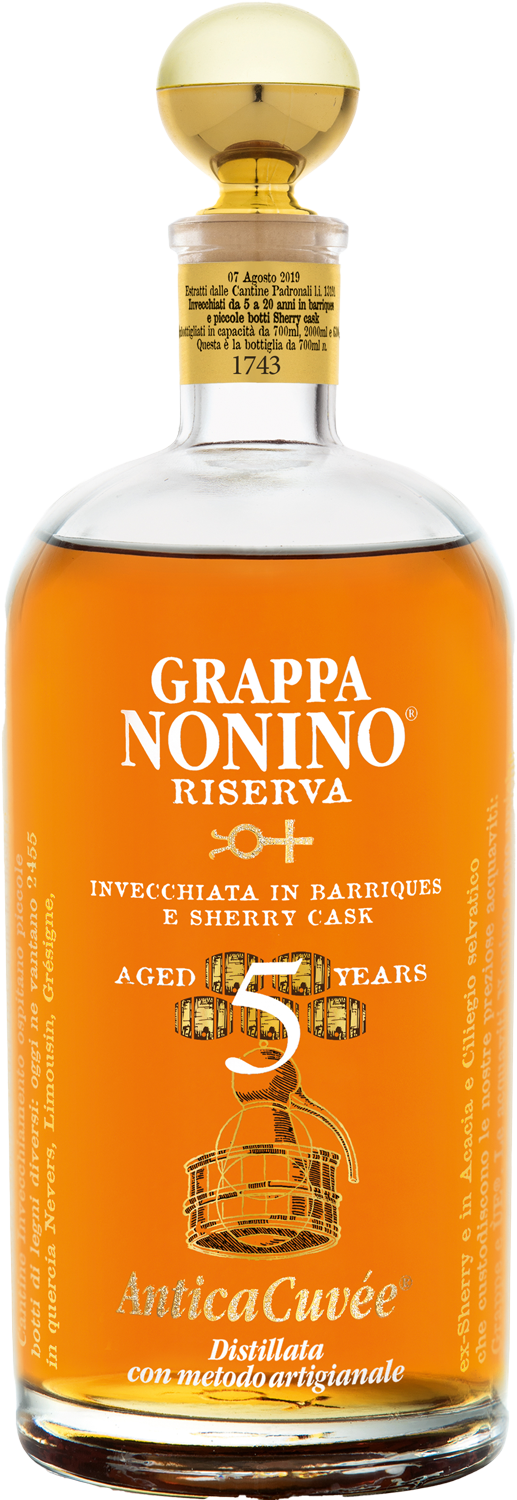 Grappa Nonino Riserva AnticaCuvée® Aged 5 Years | Grappa | Spirituosen ...